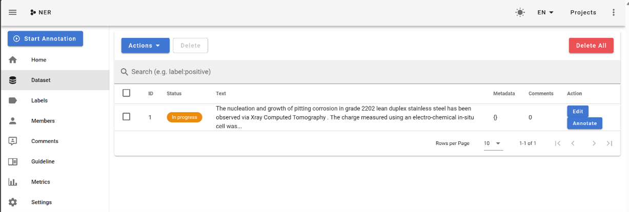 Doccano工具安装 + 使用