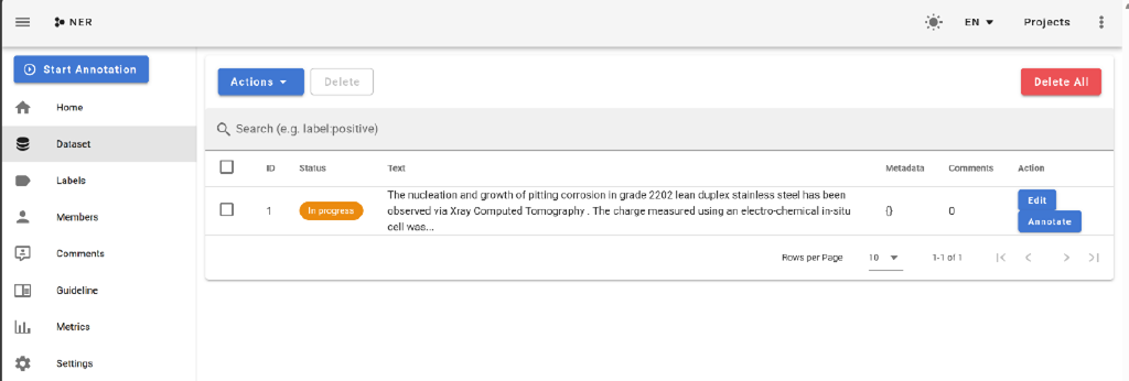Doccano工具安装 + 使用